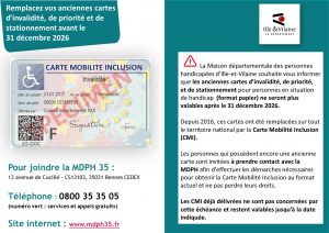 Nouvelle Carte Mobilité Inclusion (CMI - Mairie La Fresnais